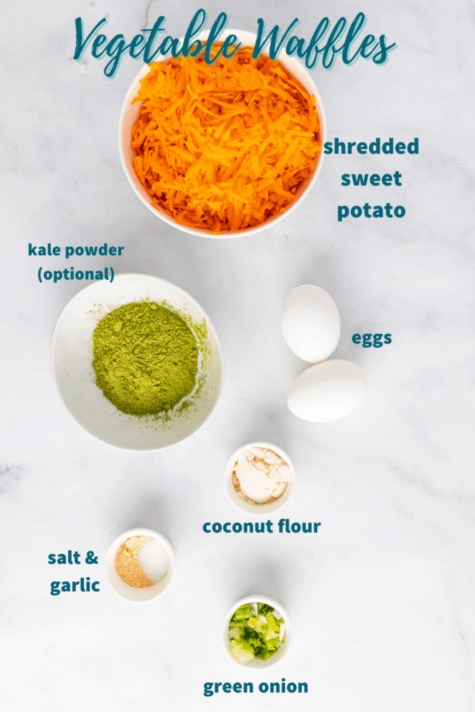 Vegetable Waffles: Cauliflower or Sweet Potato (GF, DF)