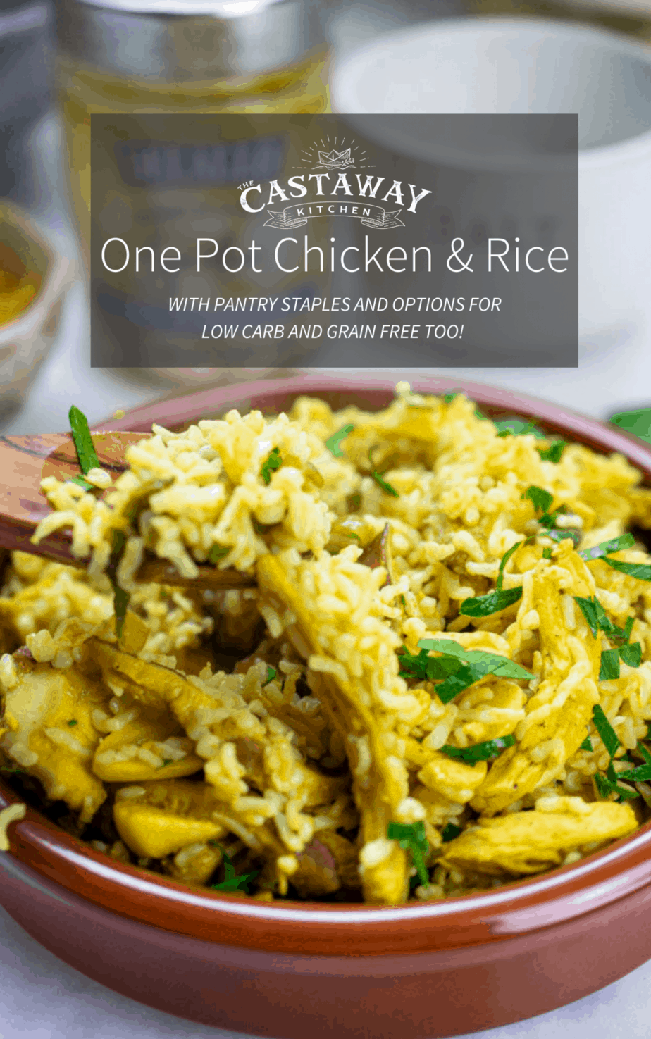 One Pot Chicken and Rice with Shiitake Mushrooms