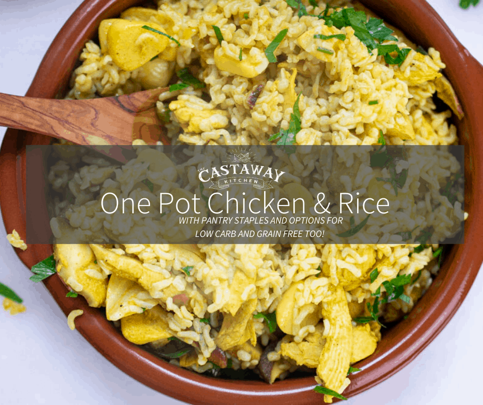One Pot Chicken and Rice with Shiitake Mushrooms