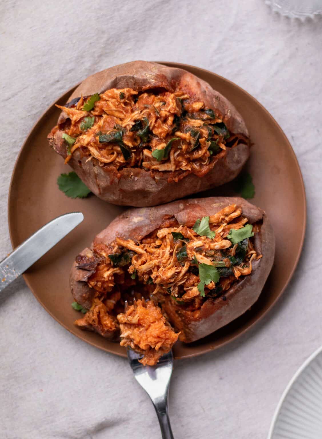 Chicken Stuffed Sweet Potatoes | Paleo & Whole30 Dish